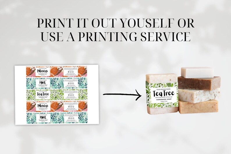 Editable Soap Bar Label Template • DIY Horizontal Soap Wrapper • Custom ...