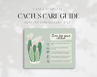 Printable Succulent Care Guide Cactus and Succulent Care Instruction ...