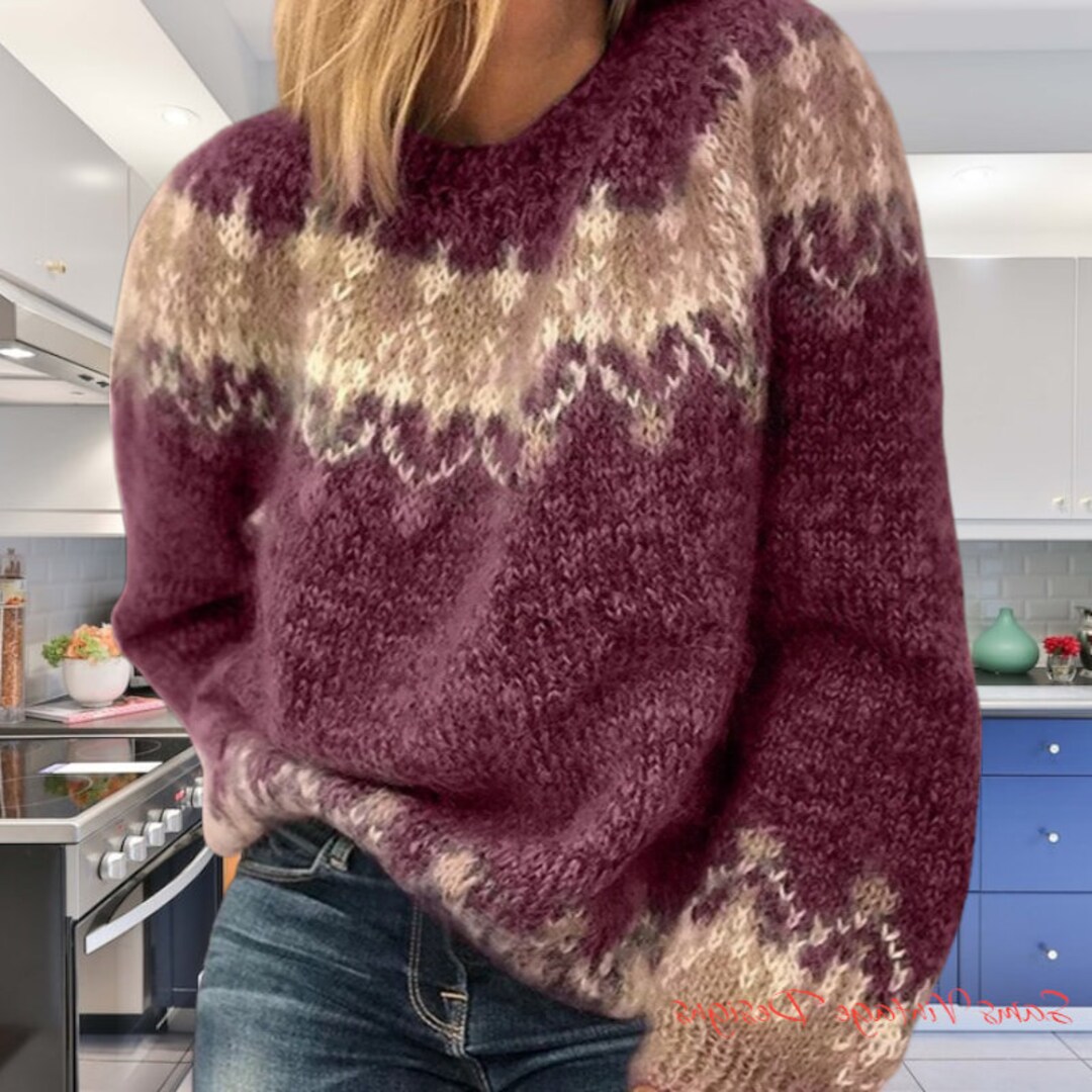 Warm Knitted Pullover Sweater for Women Women's Sweater - Etsy UK