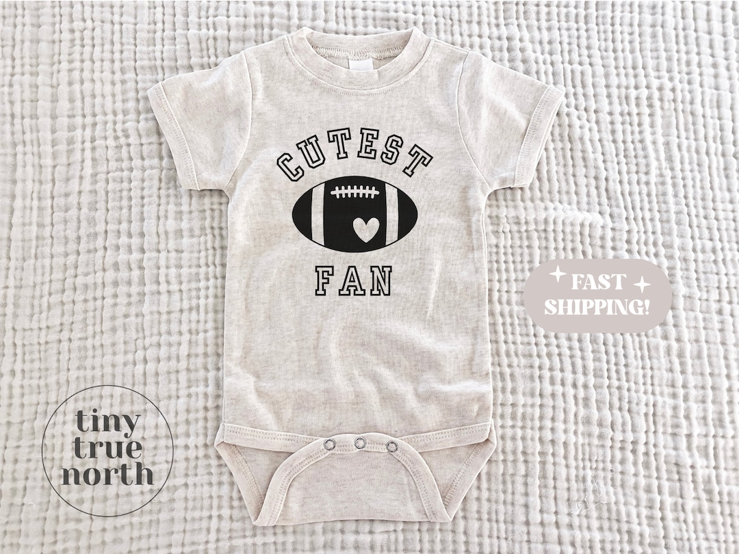 Cutest Fan Tee Football Baby Onsie Football Shirt for Toddlers Baby ...