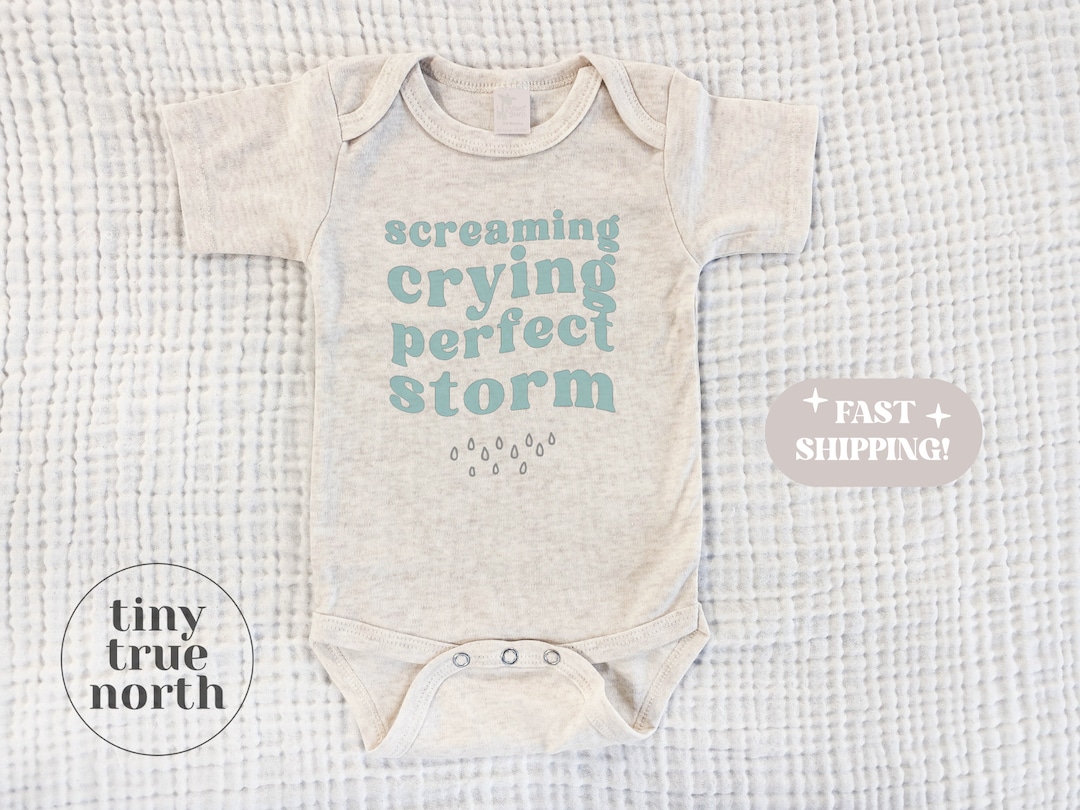 Screaming Crying Perfect Storm Baby Bodysuit - Baby Shirt - Swif One Piece - Eras - Newborn Cute ...
