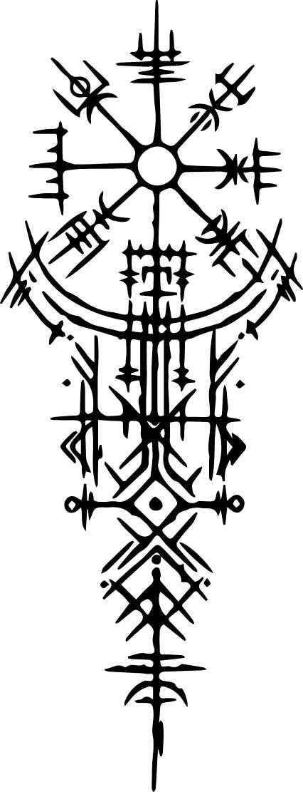 Viking Compass SVG DXF Jpg Png File for Plotter/printer Vegvisir Nordic ...