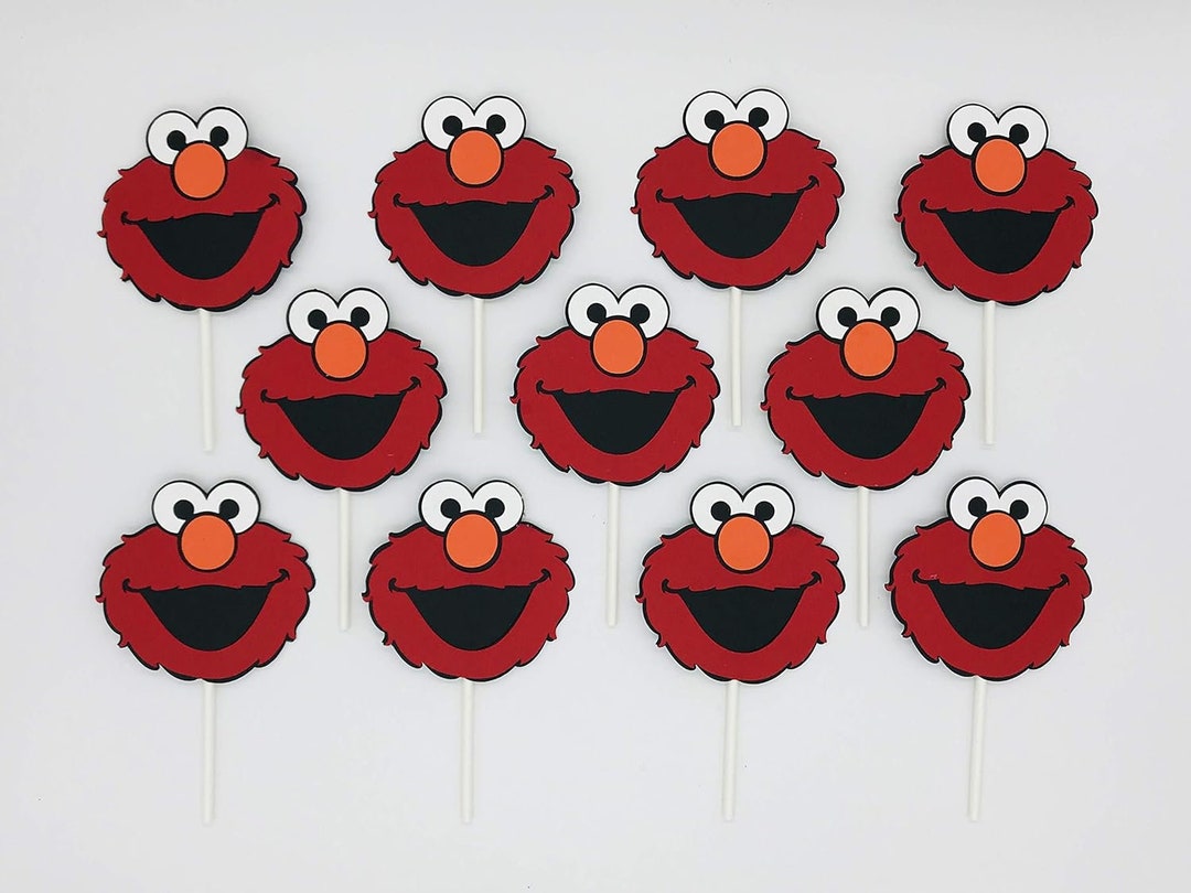 Dozen Elmo Cupcake Toppers - Etsy