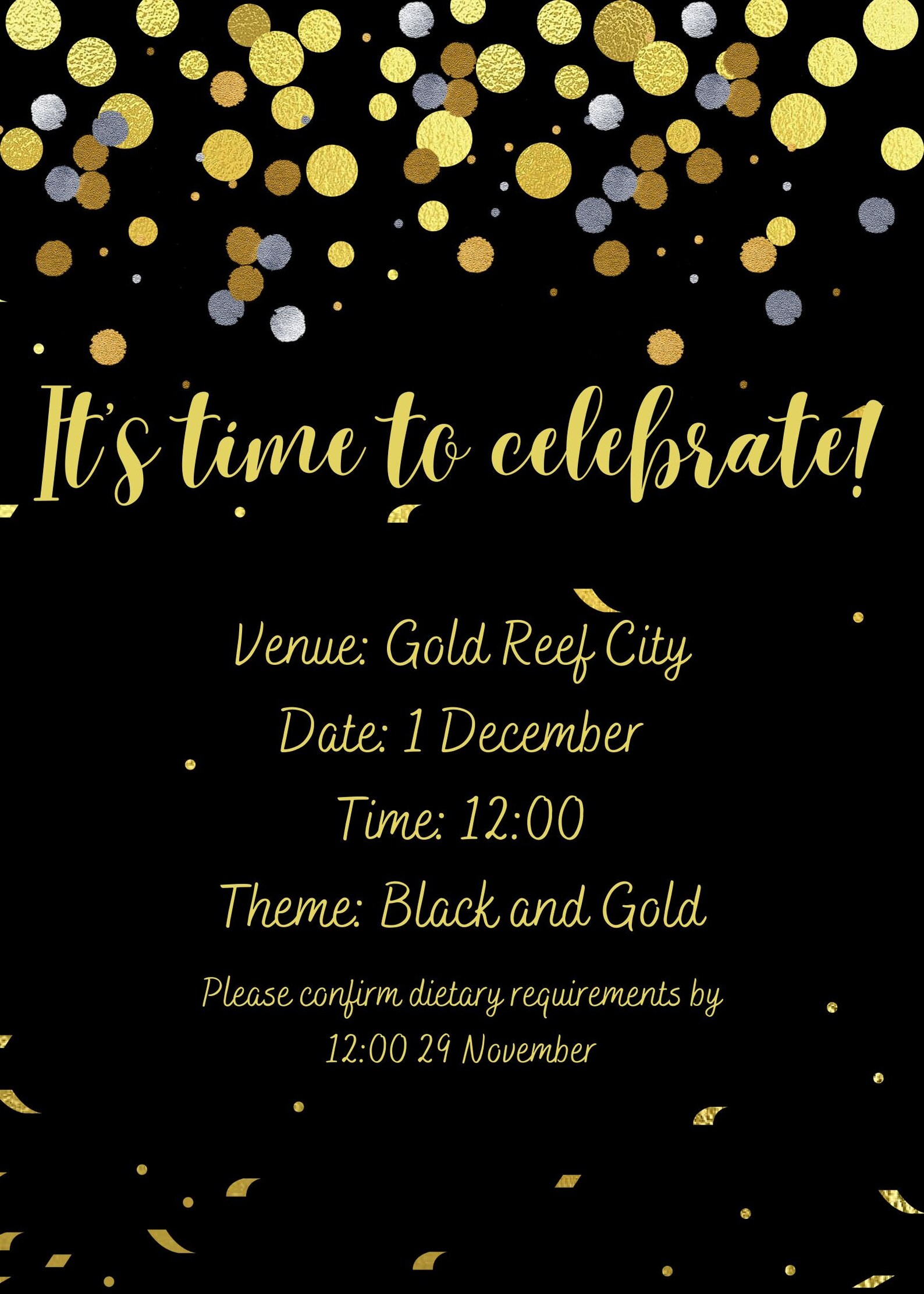 Year End Function Invitation Printable Editable Invite Template - Etsy