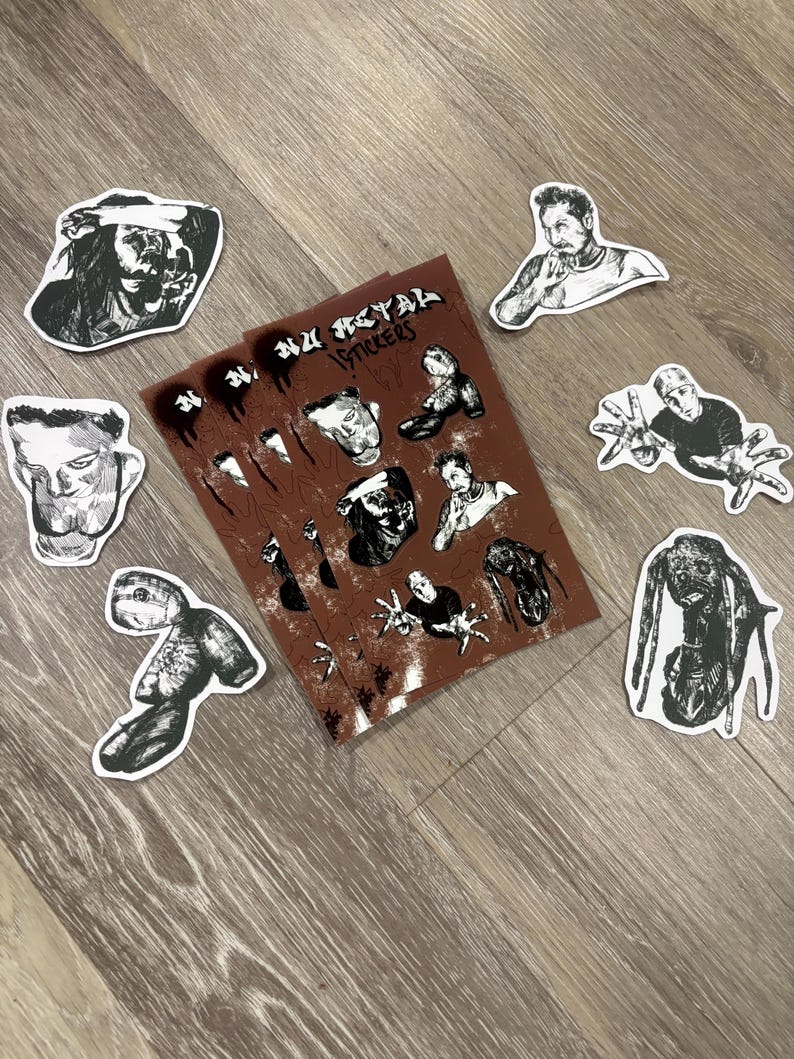 Nu Metal Inspired Sticker Sheet - Etsy