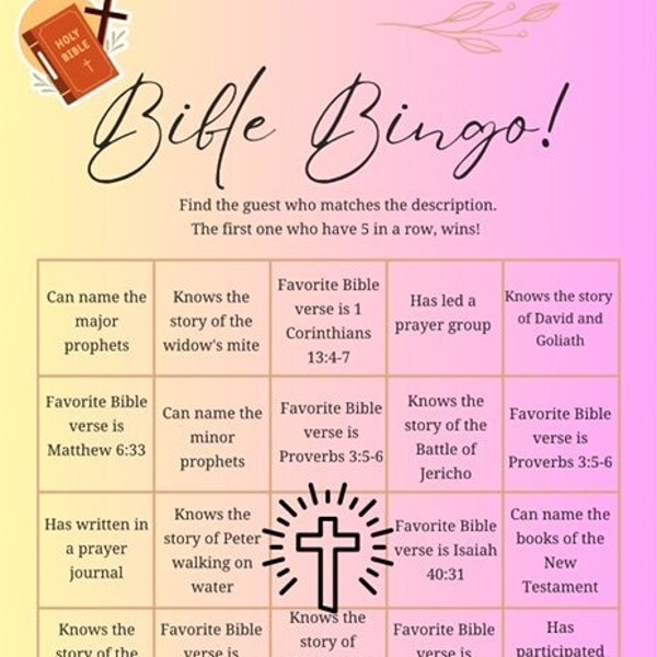 Bible Bingo - Etsy