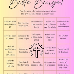 Bible Bingo Printable Cards | Fun & Interactive Christian Game for All ...