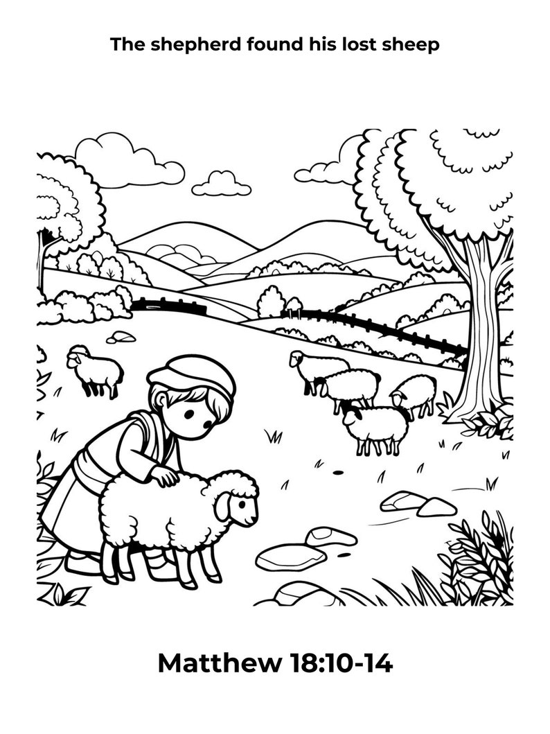 Christian Themed Coloring Pages for Kids | Printable Bible Stories ...