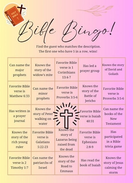 Bible Bingo Printable Cards | Fun & Interactive Christian Game for All ...
