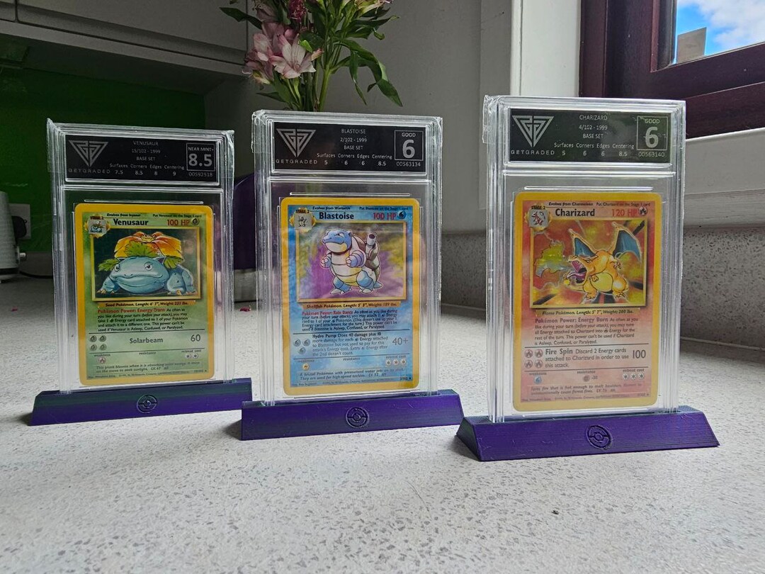 Graded Pokemon Stands Green/purple - Etsy
