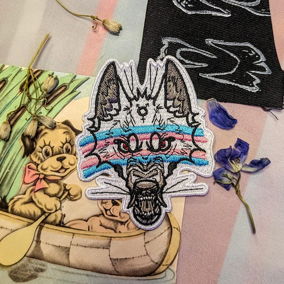 Trans Pride Dog Embroidered Iron on Patch LGBT Pride Furry Pride Patch - Etsy