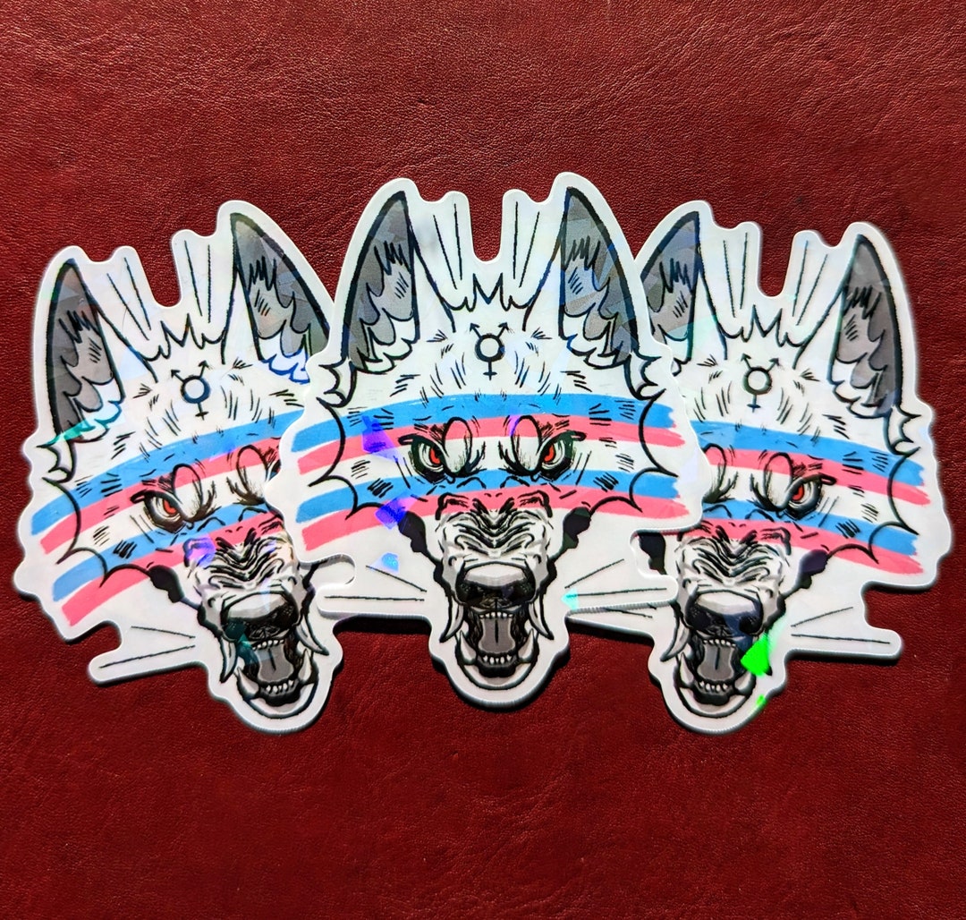 Trans Pride Dog Sticker - Etsy