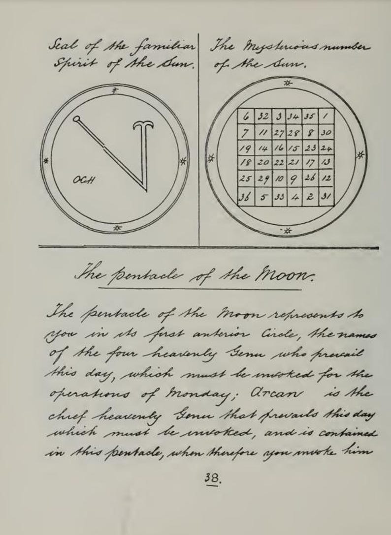 Ancient Talismanic Magic Manuscript - Rare 1880 Edition - Charms ...