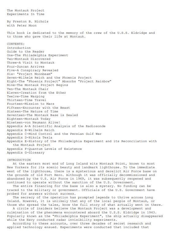 The Montauk Project: Experiments in Time | Original Book | 55 Pages ...