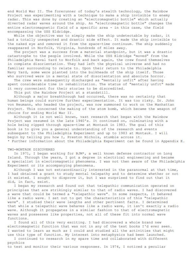 The Montauk Project: Experiments in Time | Original Book | 55 Pages ...