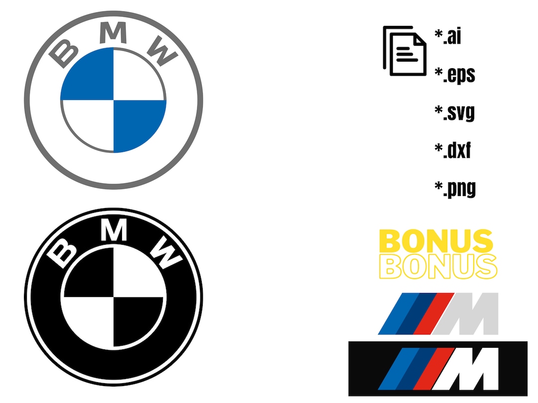 BMW SVG Logo Dark and Light and 5 Different Formats Digital File for ...