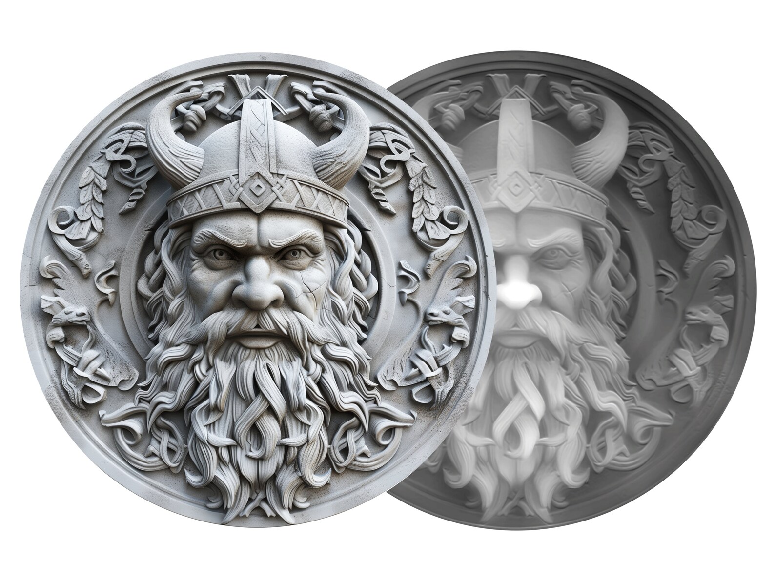 Bas Relief Bundle of 5 High RES Pngs With Depth Map Included for 3d ...