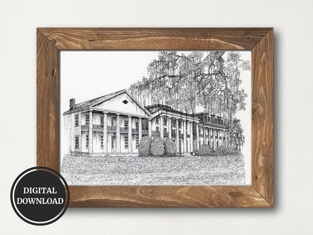 Silliman Institute Historic Louisiana Architecture Digital Print of ...