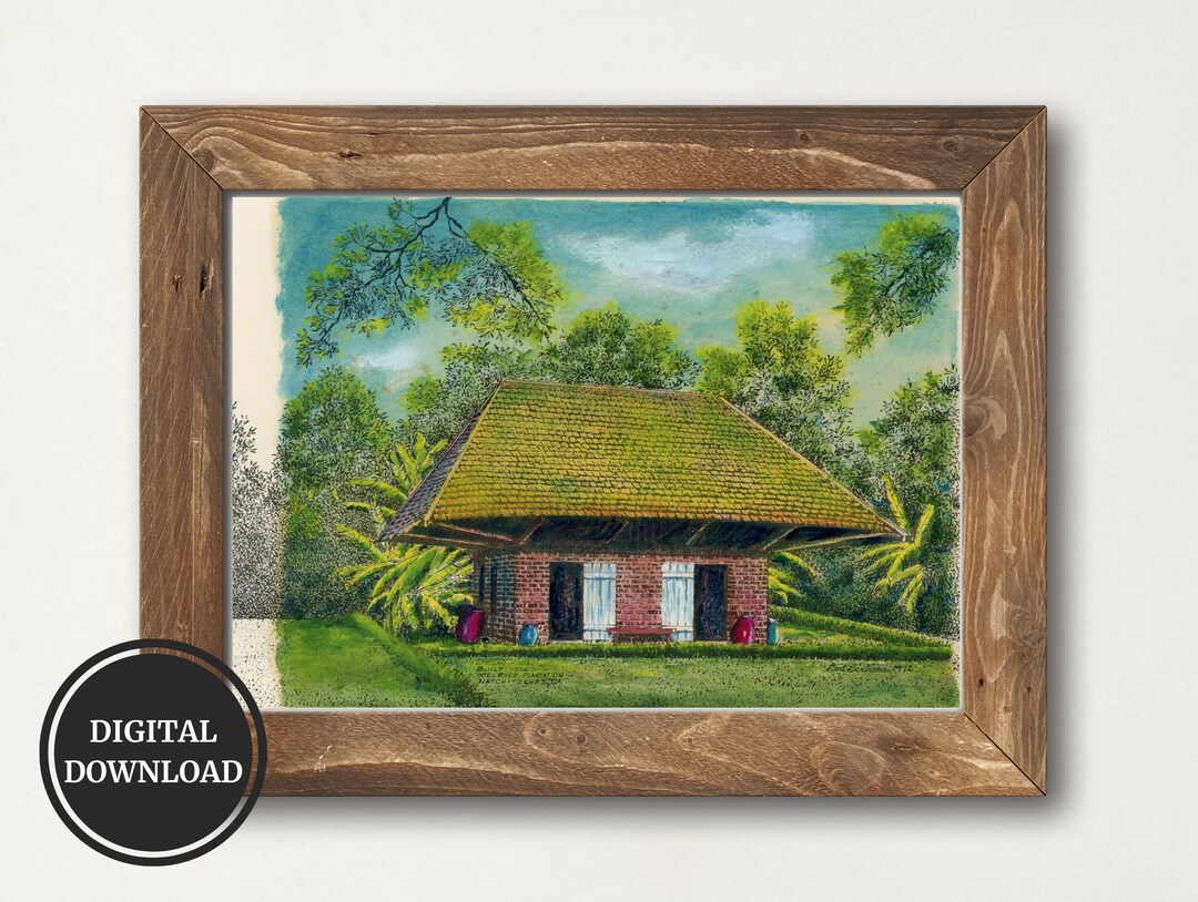 African House Melrose Plantation Home, Digital Print From Original ...