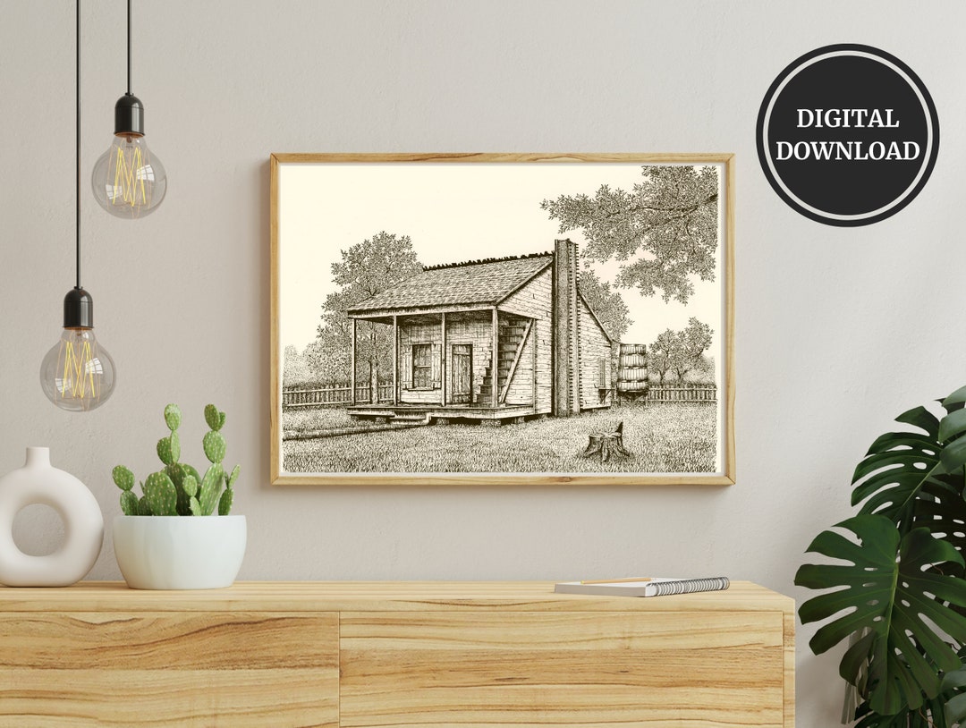 Historic Louisiana House, Digital Print of Original Artwork Hand Drawn ...