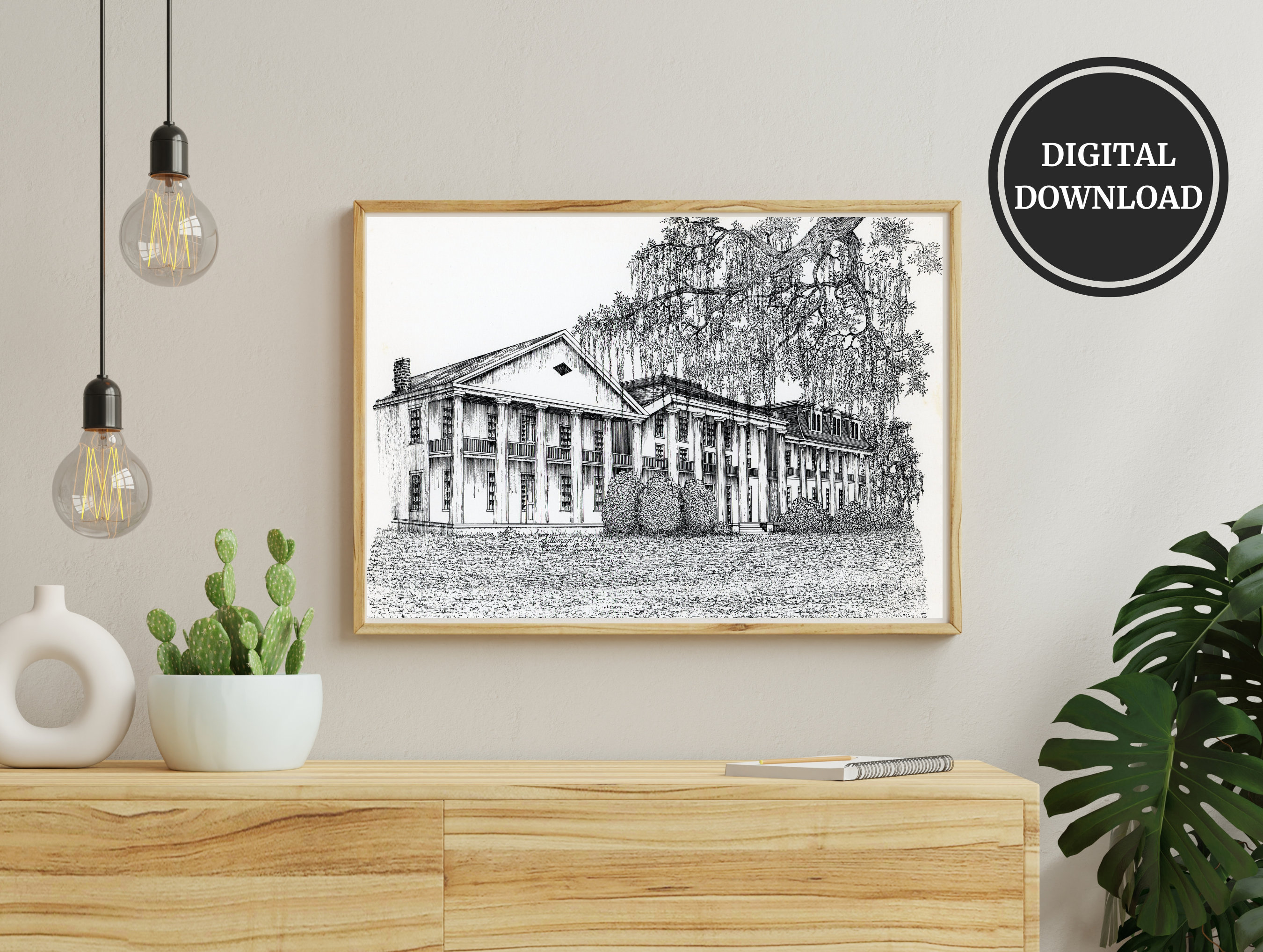 Silliman Institute Historic Louisiana Architecture Digital Print of ...