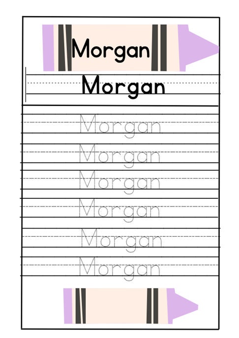 Handwriting Practice Sheets Custom Handwriting Sheets - Etsy