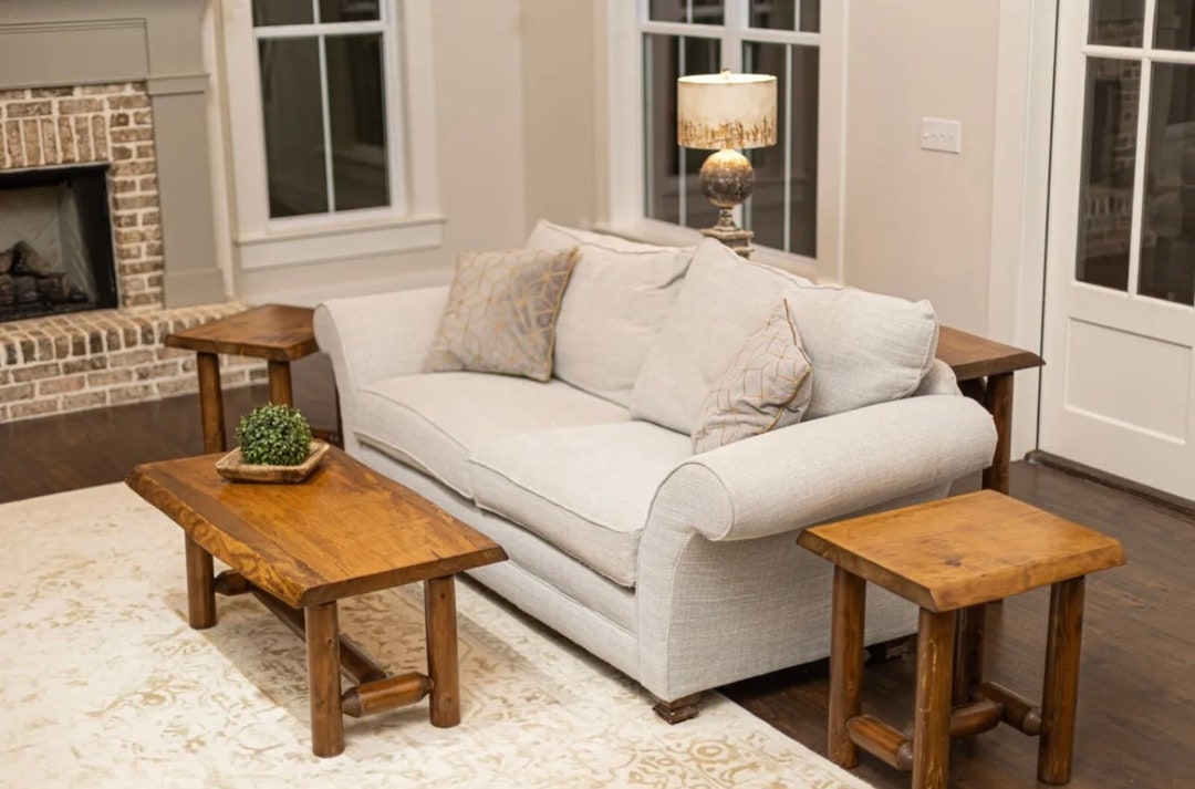 Rustic Pine and Cedar Log Coffee Table Cabin Furniture Live - Etsy