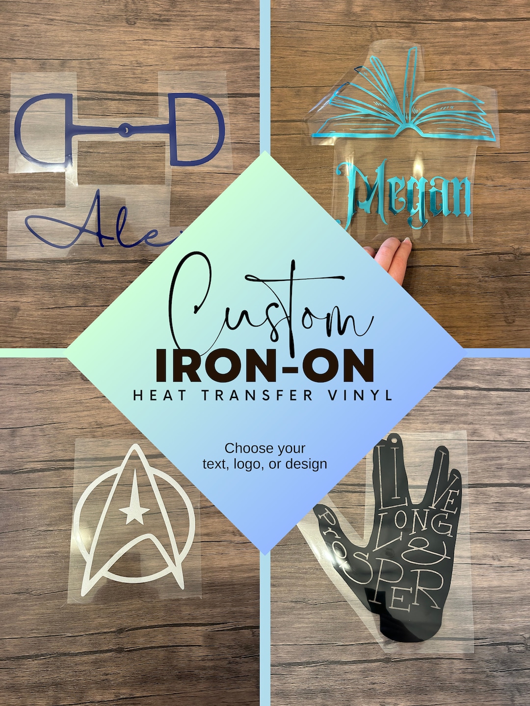 Custom Iron on Decal Customizable Text, Logos & Images for Shirt, Bags ...