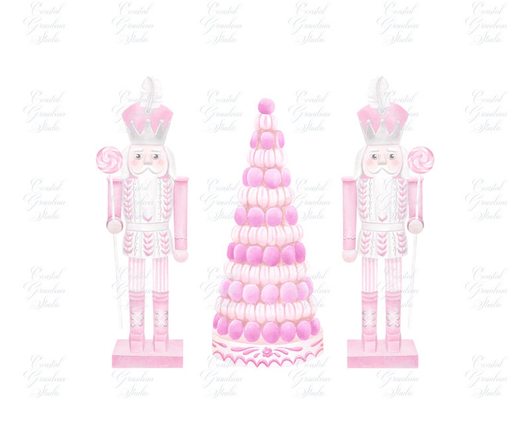 Pink Christmas Nutcracker Clipart: Macaroon Tree PNG (digital Download ...