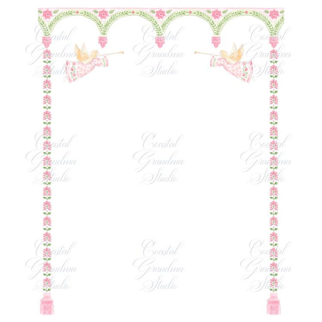Nativity Watercolor Frame Clip Art // Preppy // Grand Millennial ...