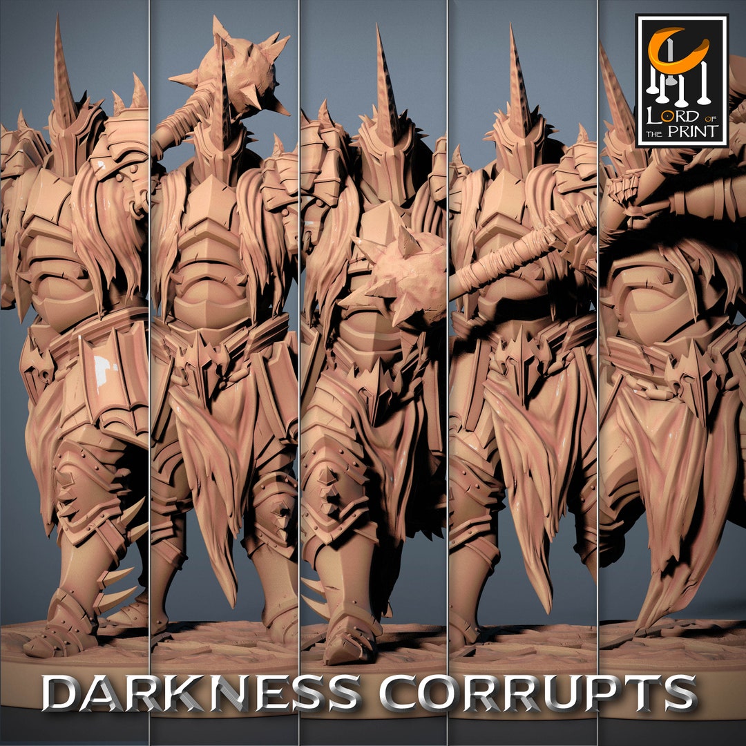 Dnd Dark Knight Mace Unpainted Miniatures Tabletop D&D - Etsy