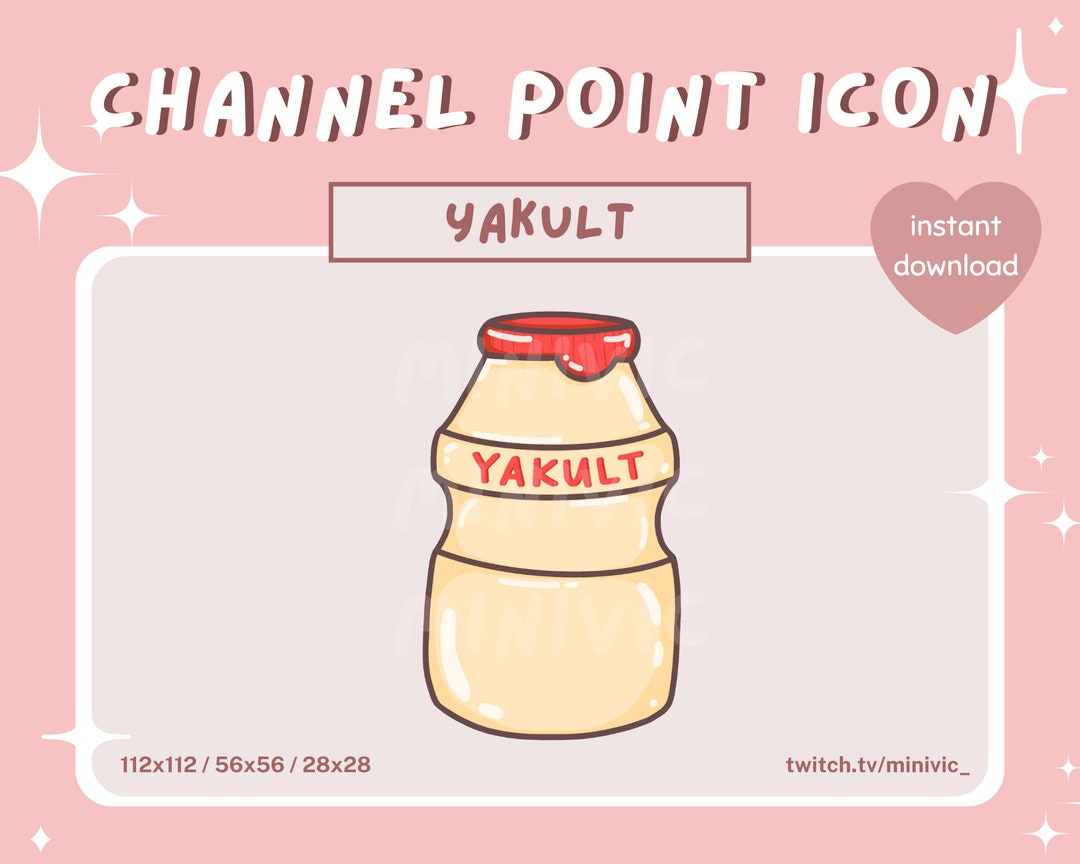 Kawaii Korean Drink Yakult 요구르트 Bottle Icon | Twitch Channel Point ...