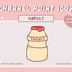 Kawaii Korean Drink Yakult 요구르트 Bottle Icon | Twitch Channel Point ...