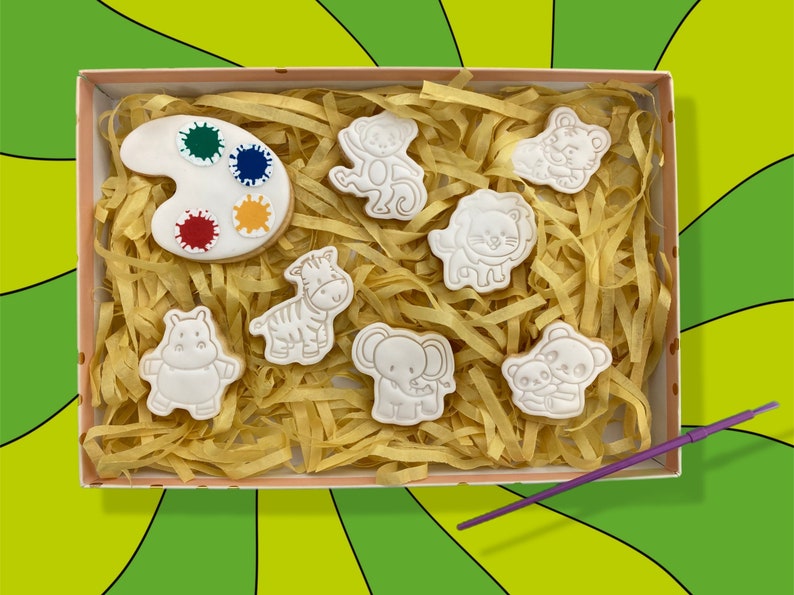 Paint Your Own (PYO) Biscuits - Birthday Party Favours - Fun Activity ...