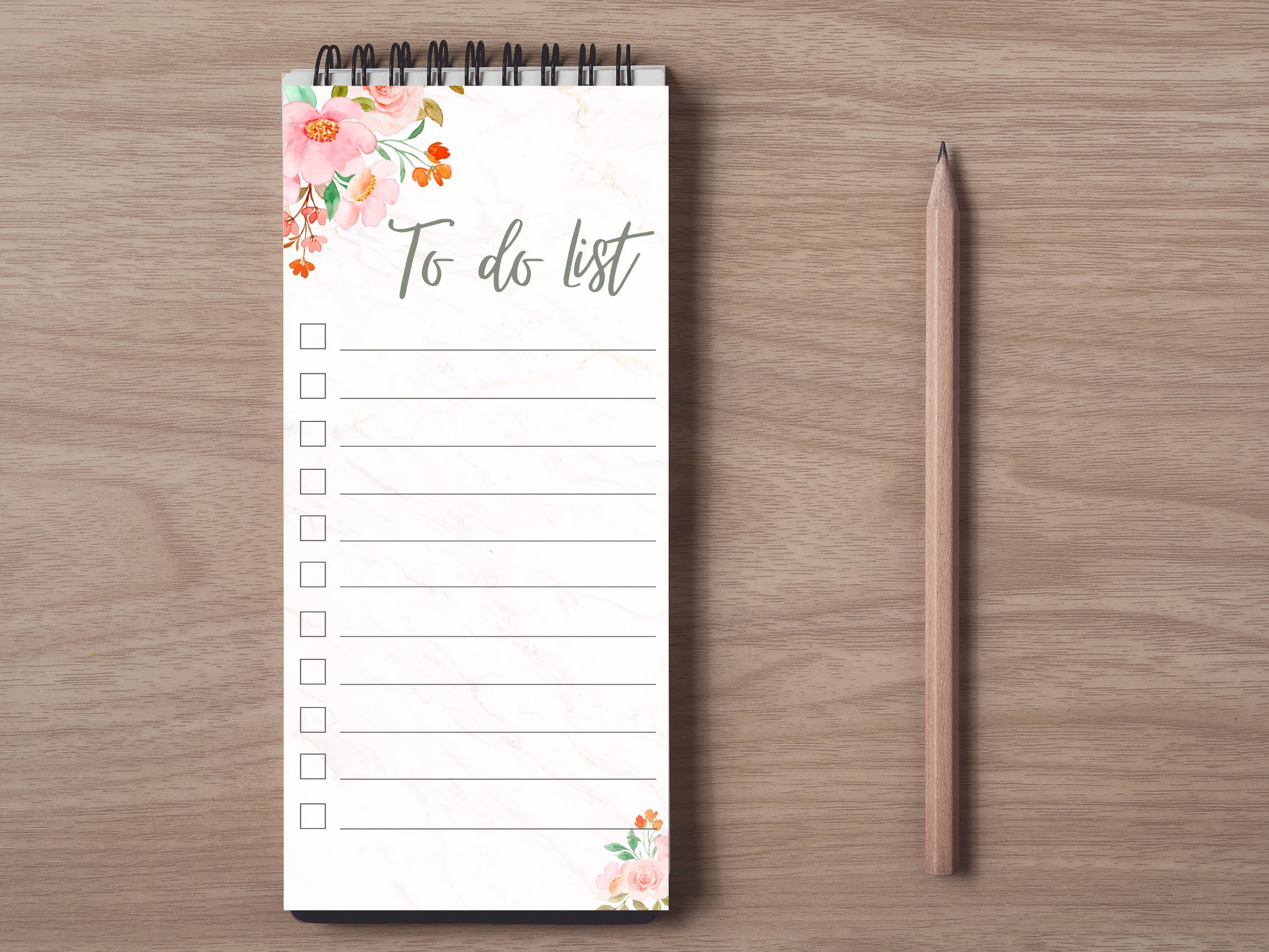 Floral To-do List 5.5x8.5 **printable Digital Download** - Etsy