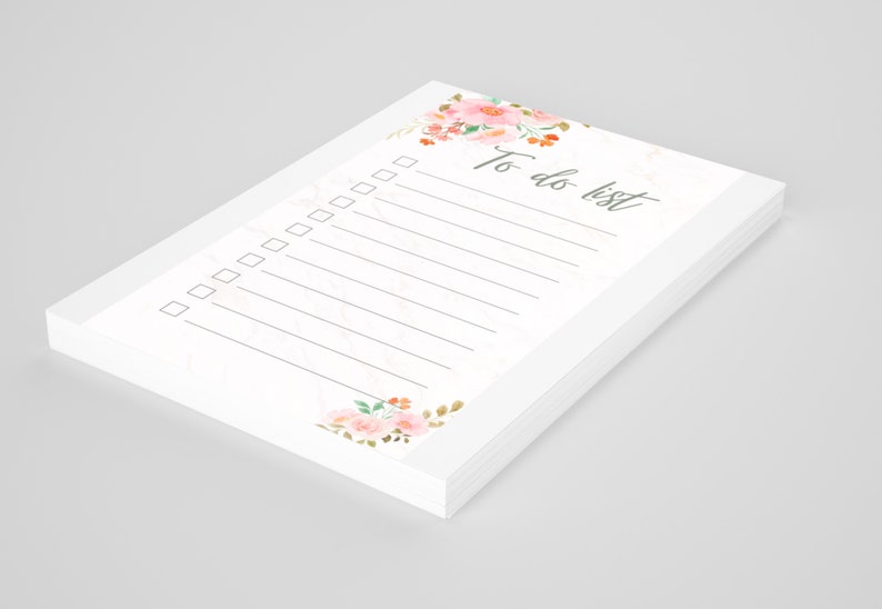 Floral To-do List 5.5x8.5 **printable Digital Download** - Etsy