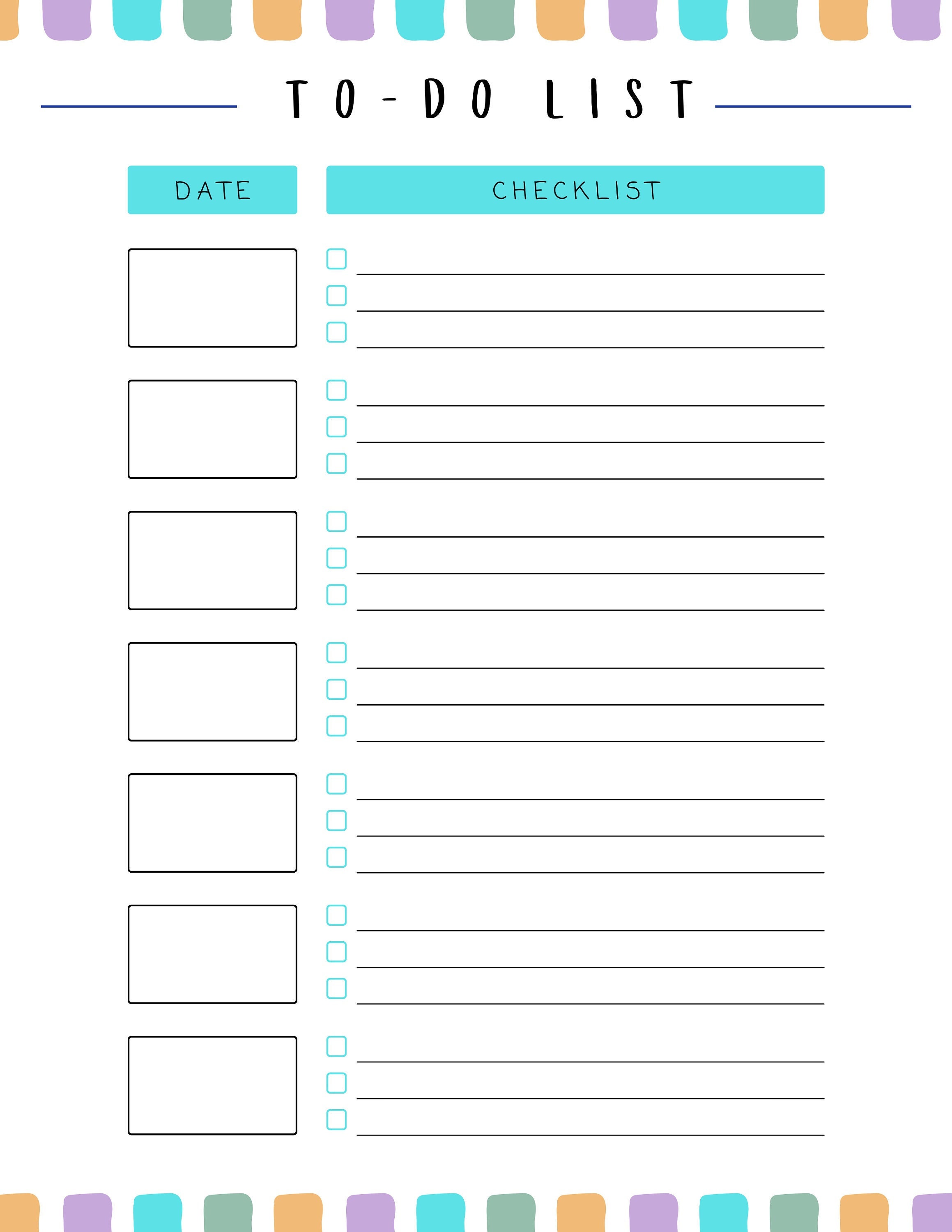 Minimalist Design To-do List **printable Digital Download** - Etsy