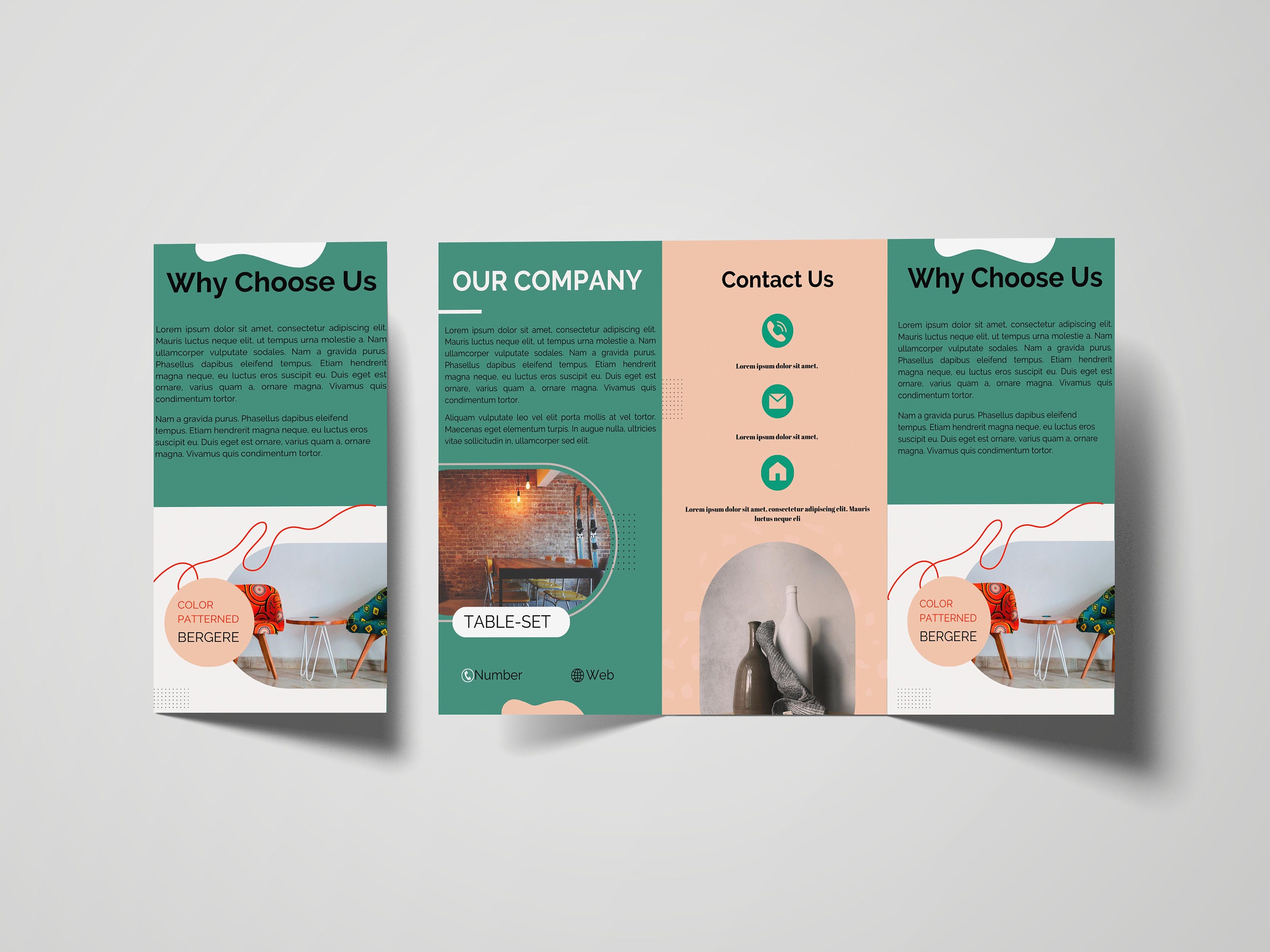 Plantilla de folleto tríptico de Canva editable en Canva PDF - Etsy España