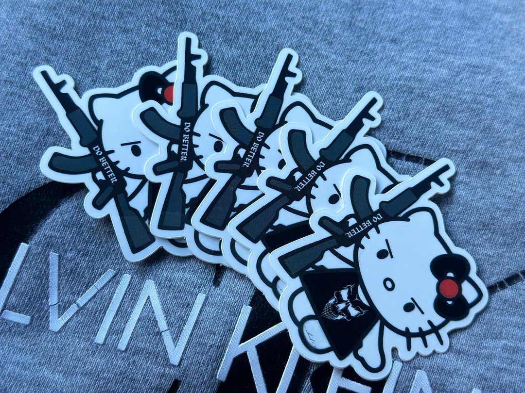 Do Better. AK-47 Hello Kitty Vinyl Sticker 5 Pack - Etsy