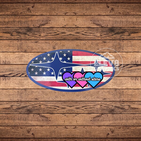 Subaru Emblem Overlay Flag - Etsy