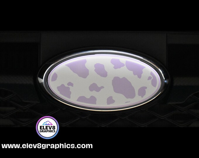 Cow Print Overlay Set -lavender/white - FRONT & REAR OVERLAYS- Fits ...