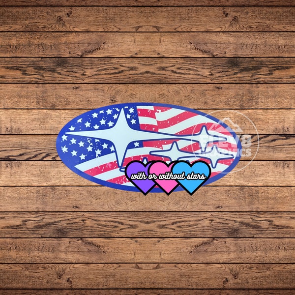 Subaru Emblem Overlay Flag - Etsy