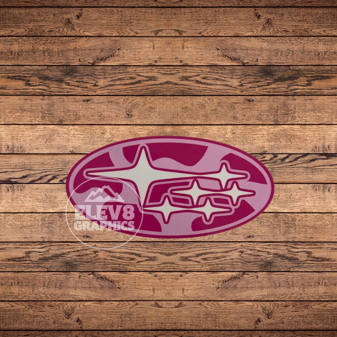 Pink/magenta Cow Print Overlay Set for Front and Rear Fits Subaru - Etsy