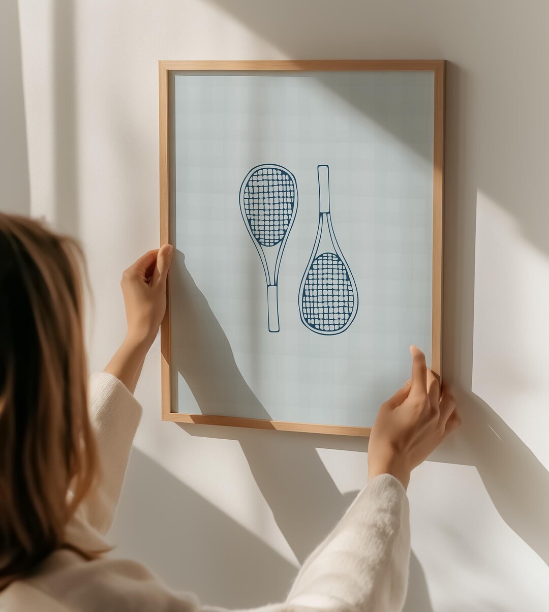 Retro Tennis Print Preppy Room Decor Tennis Gift for Girl Bedroom Wall ...