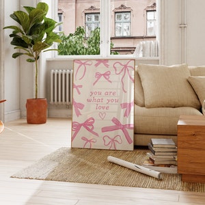 Girly Wall Art Coquette Bow Art Print Preppy Wall Art Trendy Wall Art ...