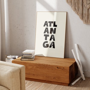 Atlanta GA Art Print Georgia Home Decor Atlanta Wall Art Trendy Art ...