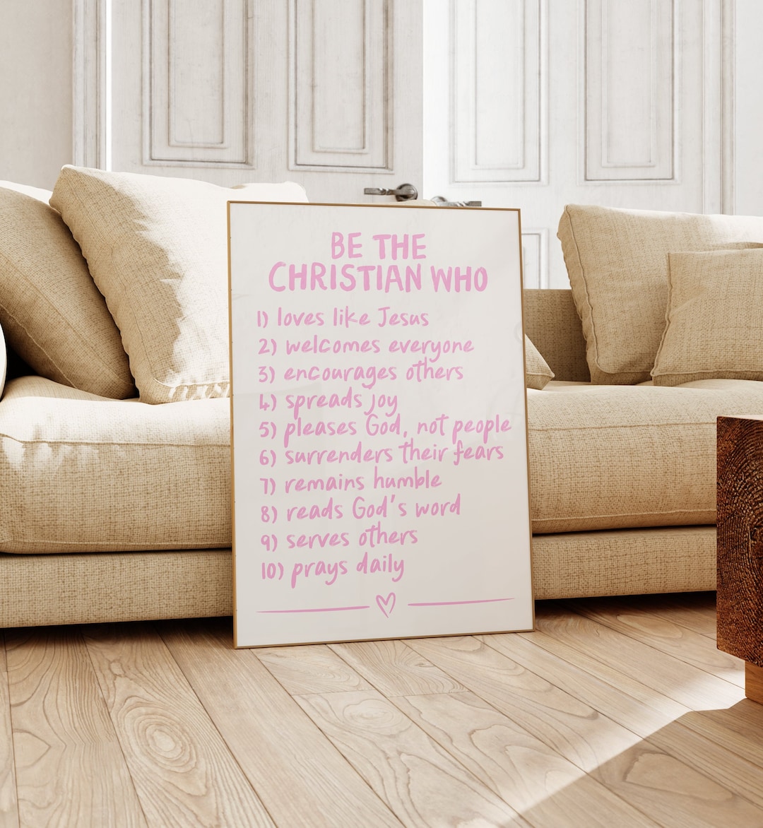 Christian Wall Art Pink Bible Verse Wall Art Pink Christian Art Girly ...