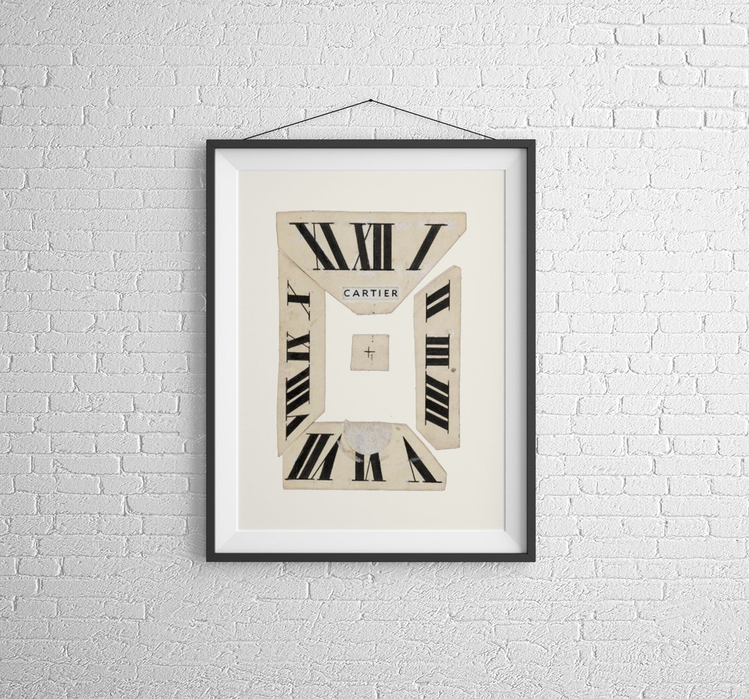 Chic Designer Clock Funky Retro Wall Art Print Trendy Poster Aesthetic ...