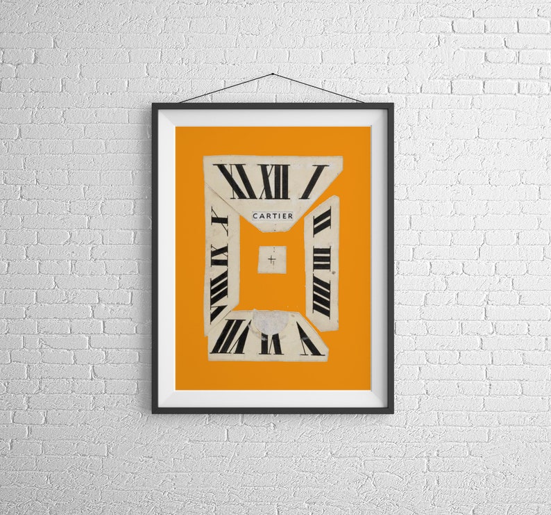 Chic Designer Clock Funky Retro Wall Art Print Trendy Poster Aesthetic ...