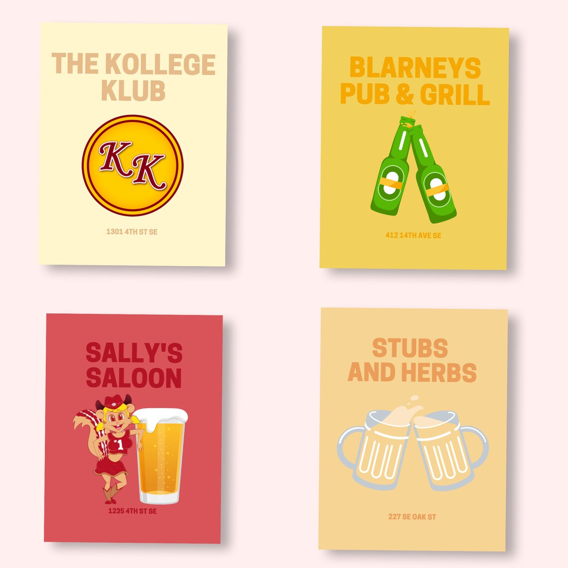 University of Minnesota Prints Wall Decor Pack of 12 - Etsy